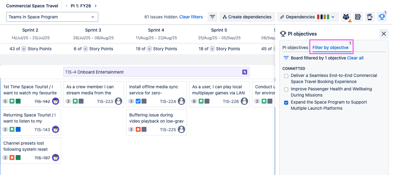 PI Objectives | Easy Agile Help Center